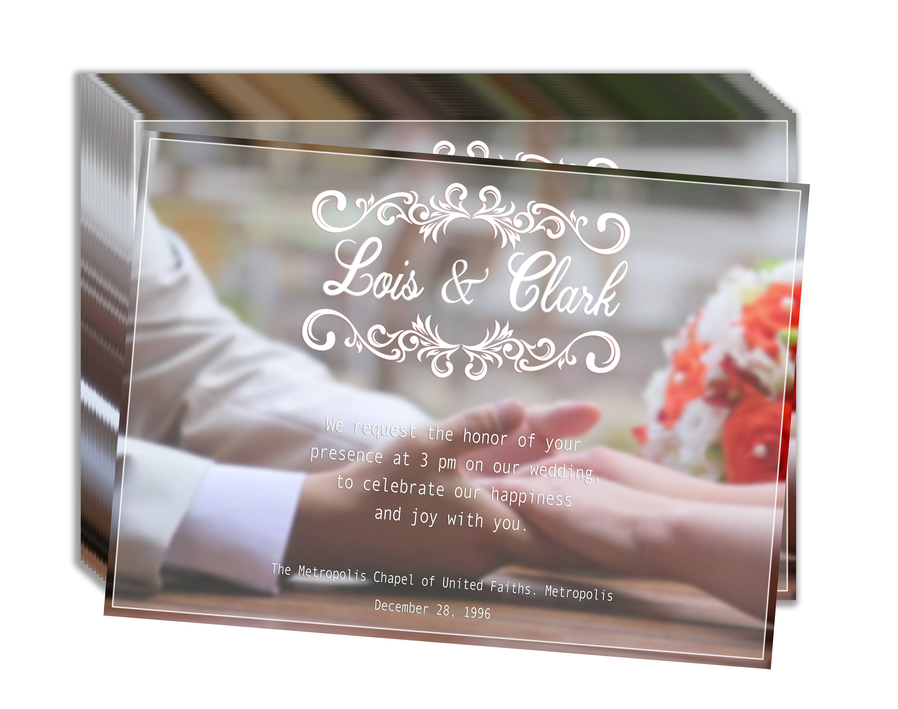Holding Hands Wedding Invitation 11in X 8in - Etsy Canada