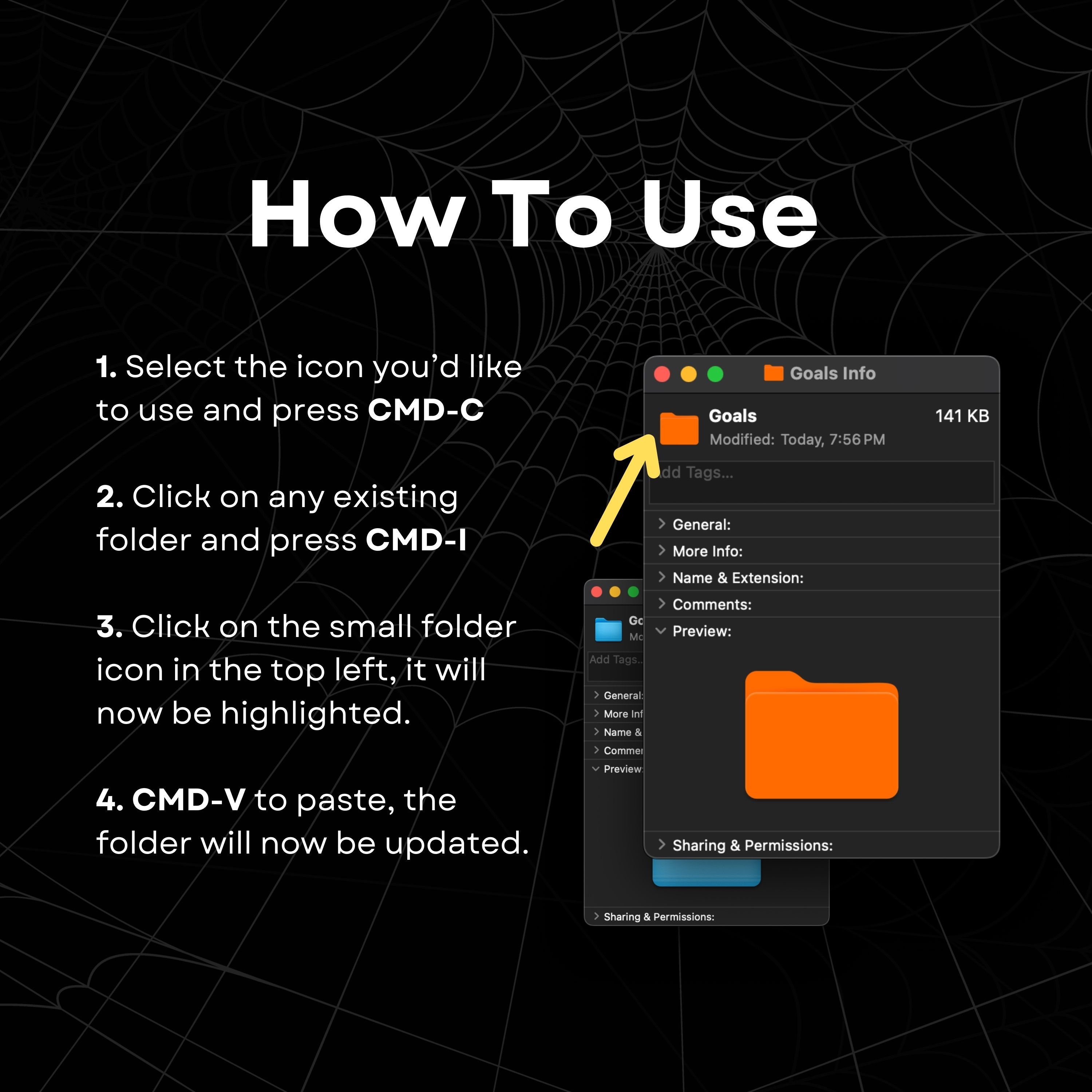 Halloween Mac Icon Pack, Fall Desktop Organizer, Pumpkin Mac Folder ...