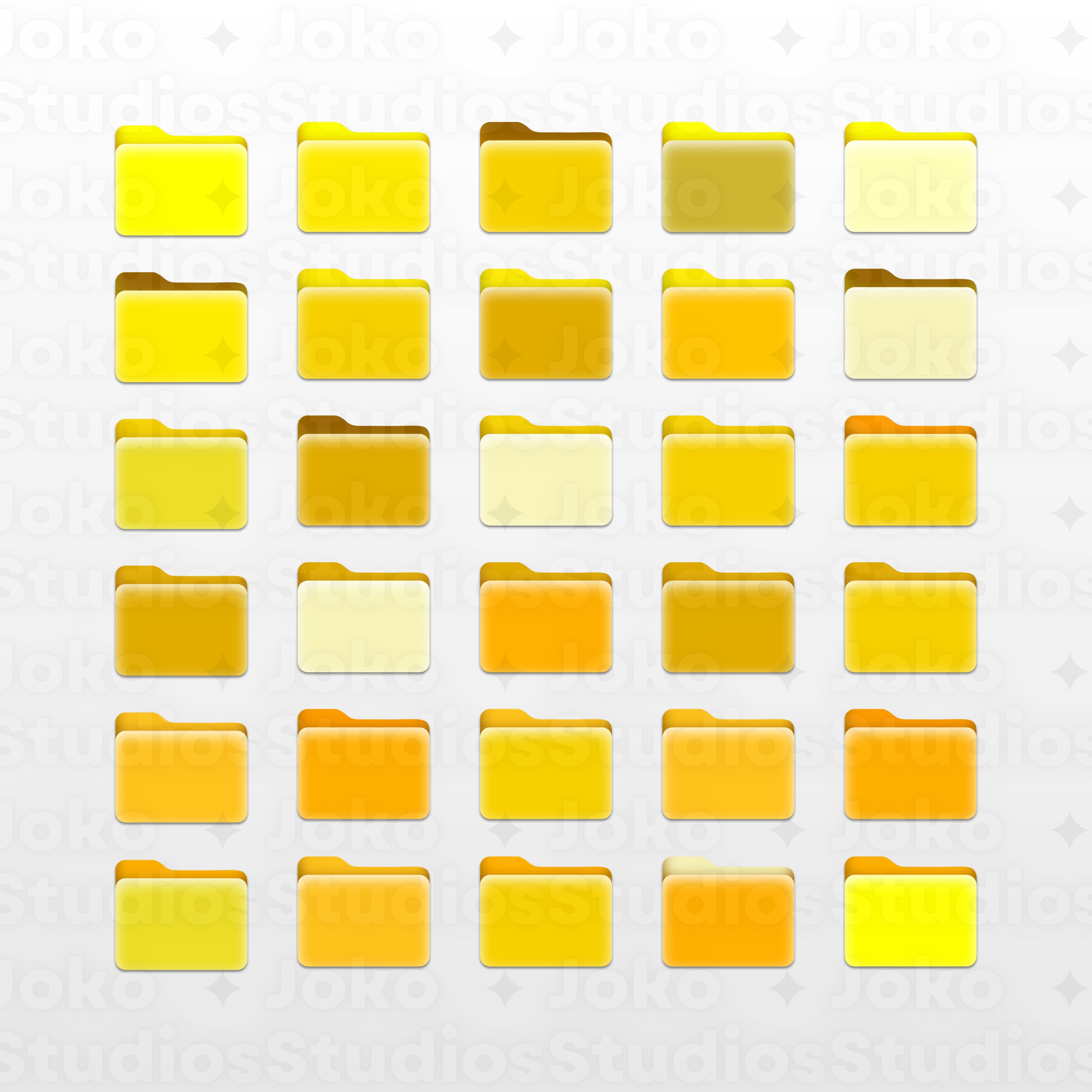 Mac Folder Icons, PC Folders, Desktop File Icons, Yellow Icons, Yellow ...