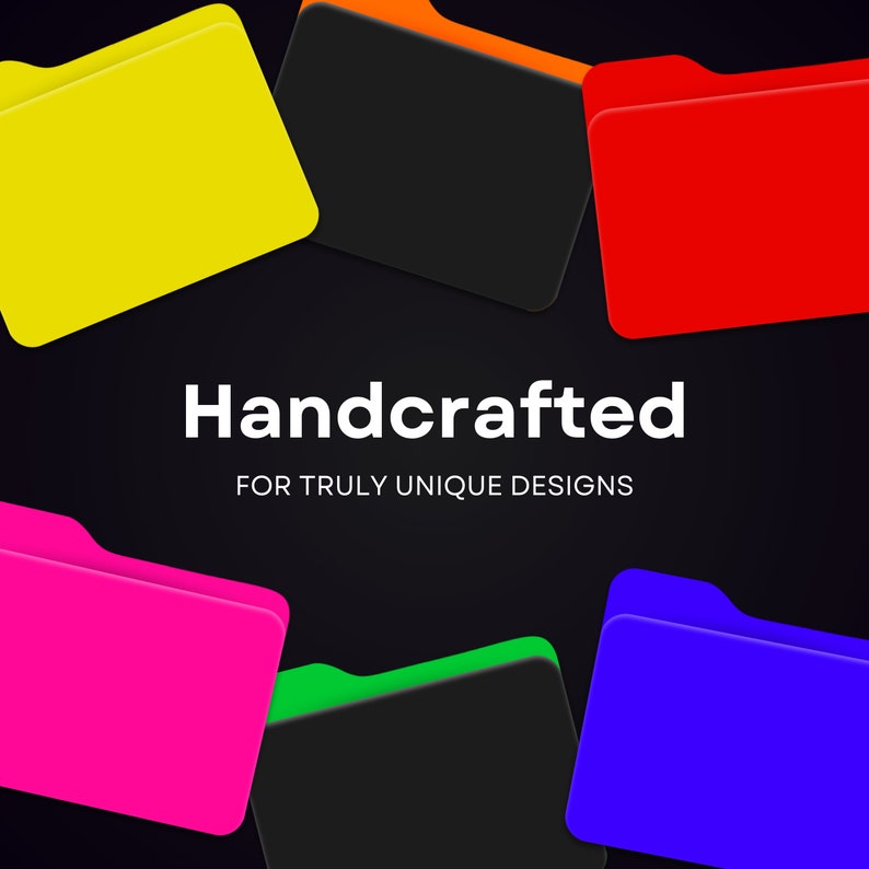 Mac Folder Icons, Rainbow Mac OS Folders, Colorful Desktop File Icons ...