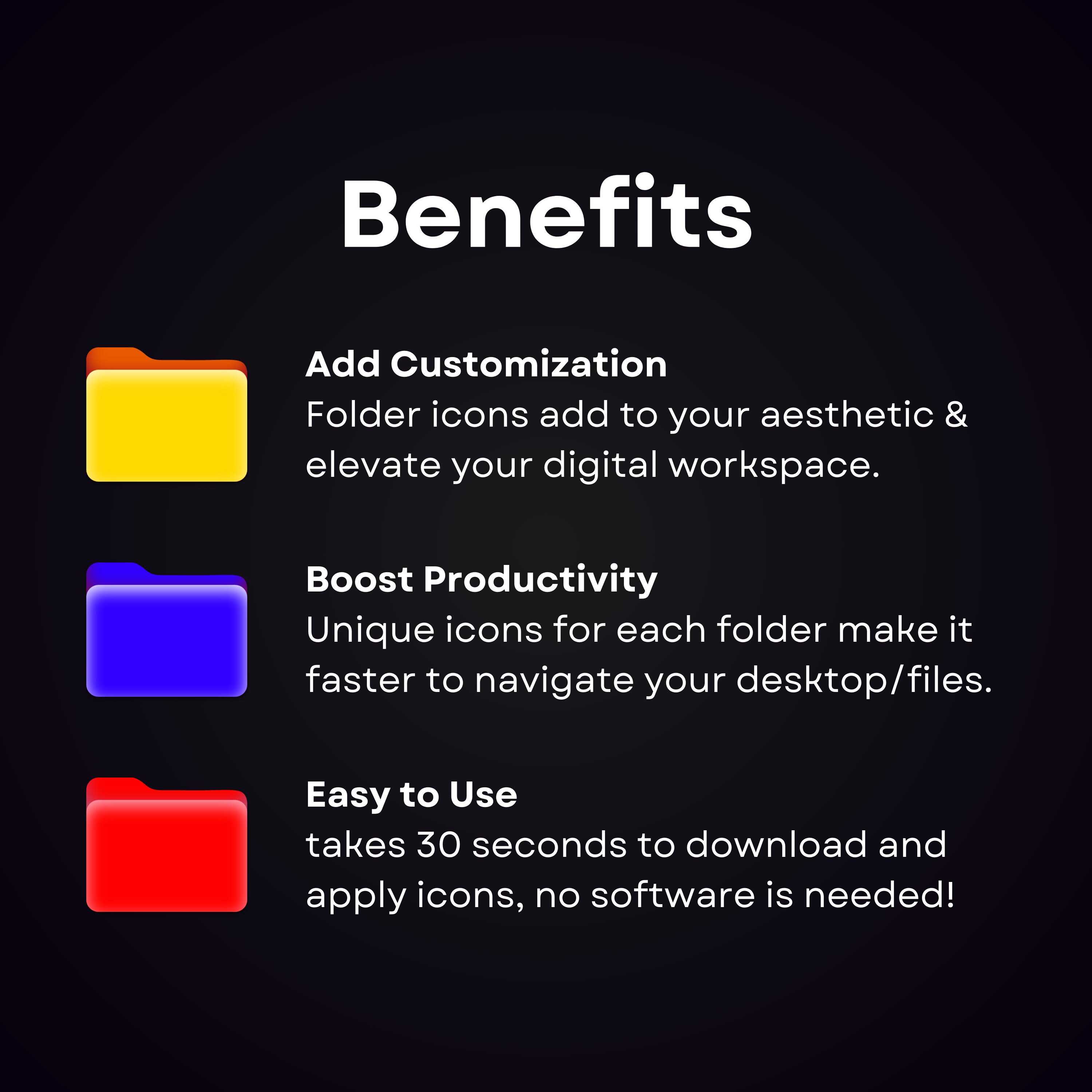 Neon Icons, Mac Desktop Organizer, Mac File Icons, Mac Folder Icons ...