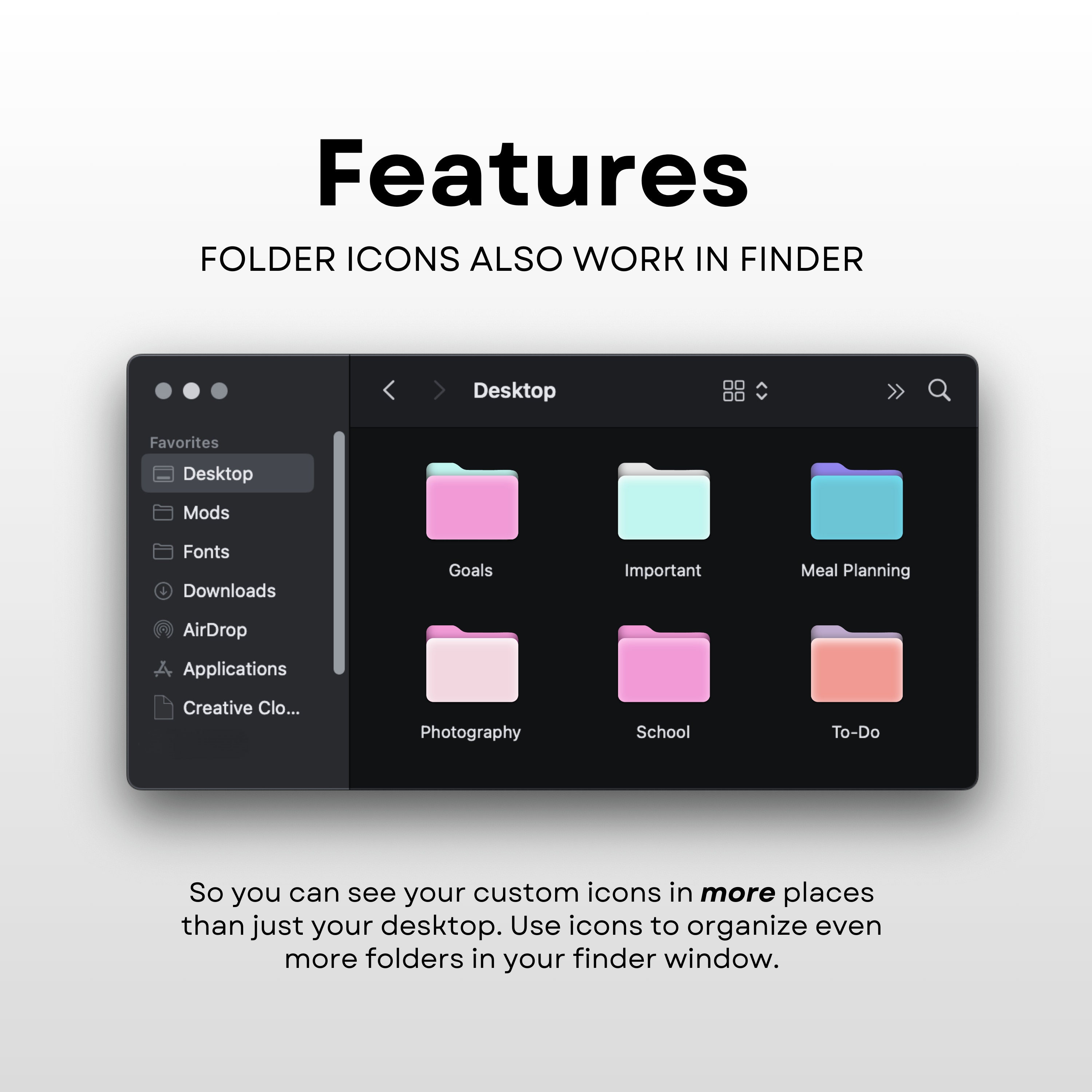 Pink Mac Folder Icons, Mac OS Folders, Desktop File Icons, Pink Mac ...