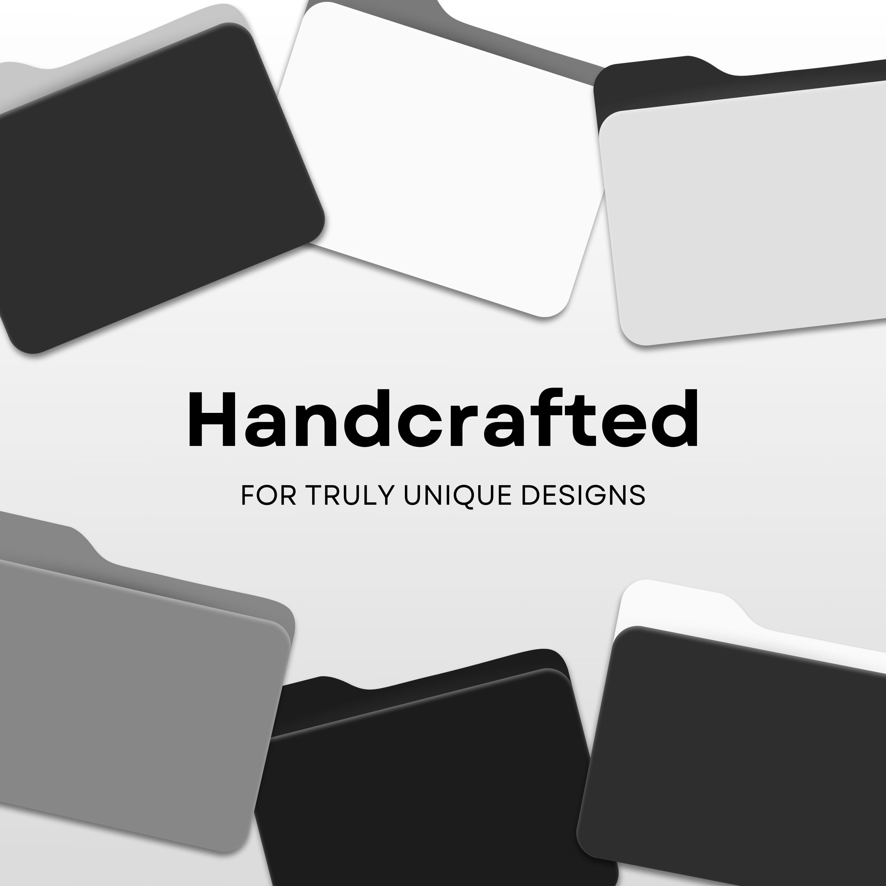 Black and White Folder Icons, Minimalist Desktop Icons for Mac, Folder ...