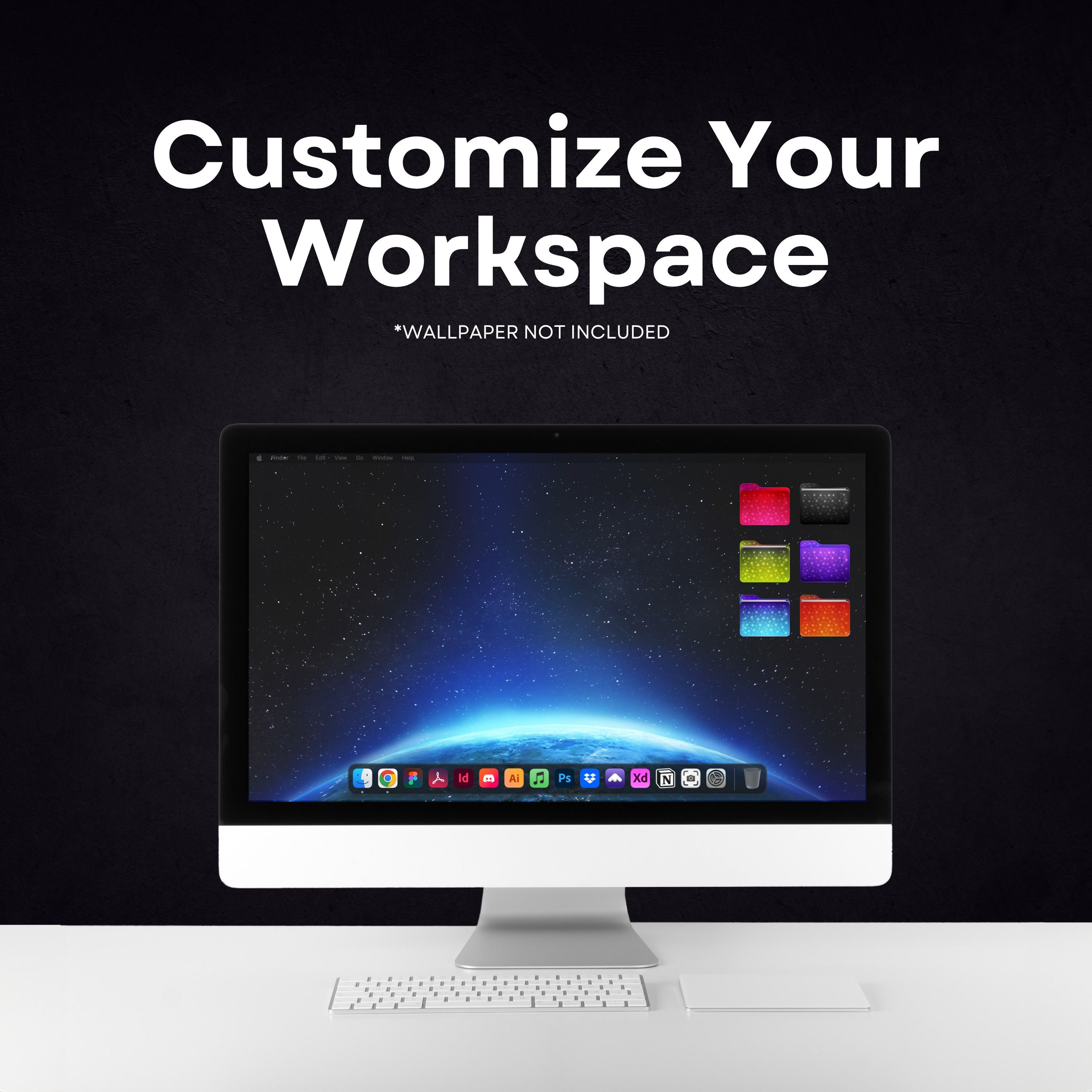 Galaxy Mac Folder Icons Pack, Sparkle Mac OS Folders, Desktop File ...