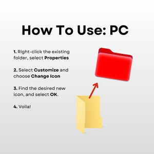 Folder Icons, Red Icons for Mac PC, Desktop Icons for Mac, Folder Icon ...