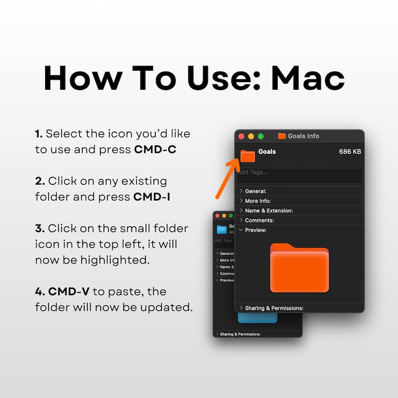Mac Folder Icons, PC Folder Icons, Orange PNG, Desktop File Icons, Mac ...