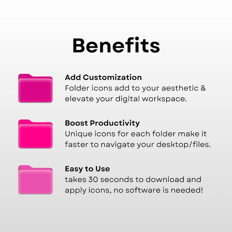 Pink Icons, Pink Icon Pack, Pink Mac, Mac Folder Icons, PC Icon Set ...