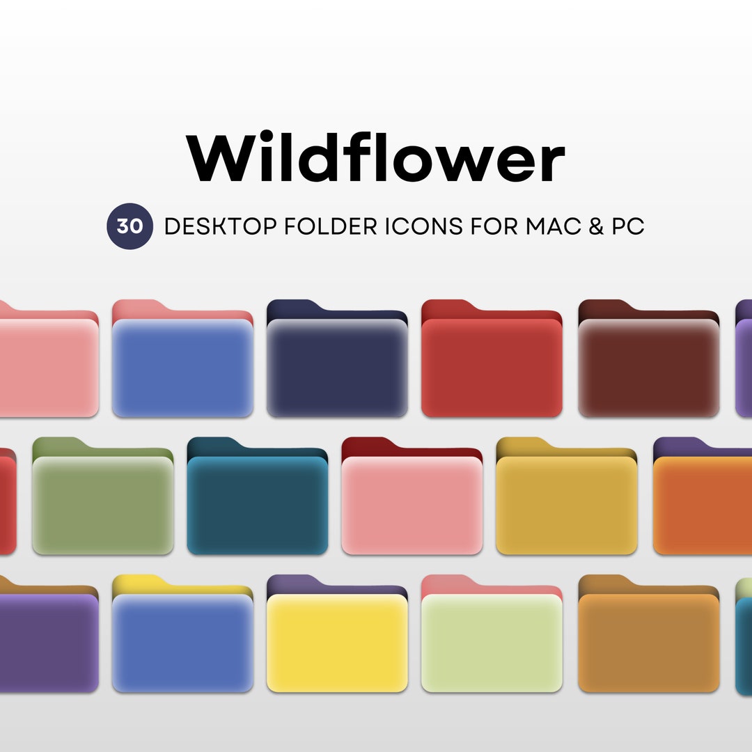Mac Folder Icons, PC Folders, Colorful Desktop File Icons, Mac ...