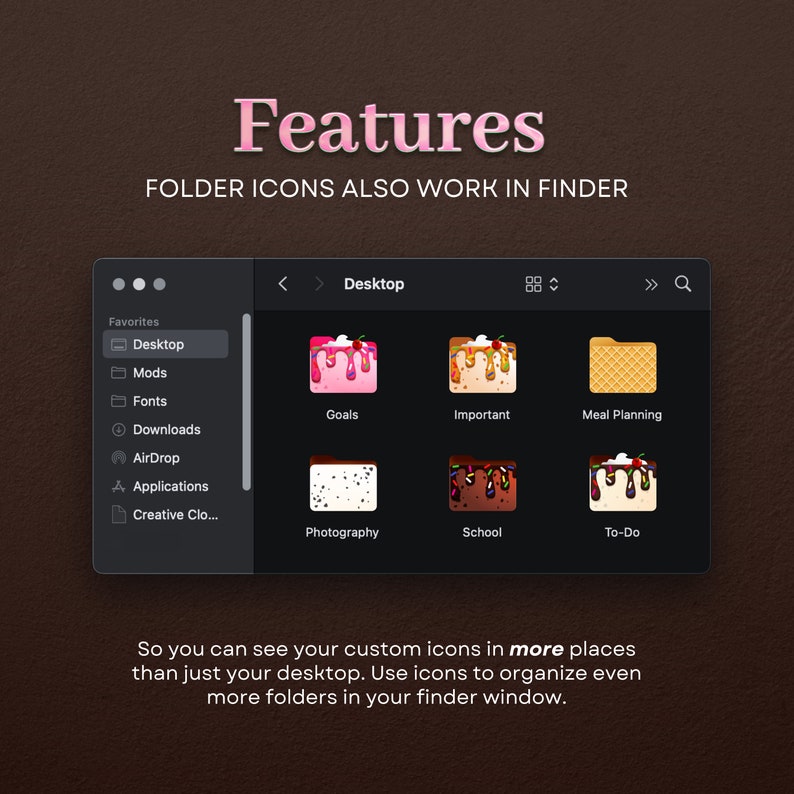 Desktop Icon Bundle, Mac Folder Icon, Windows File Icons, Mac Folder ...