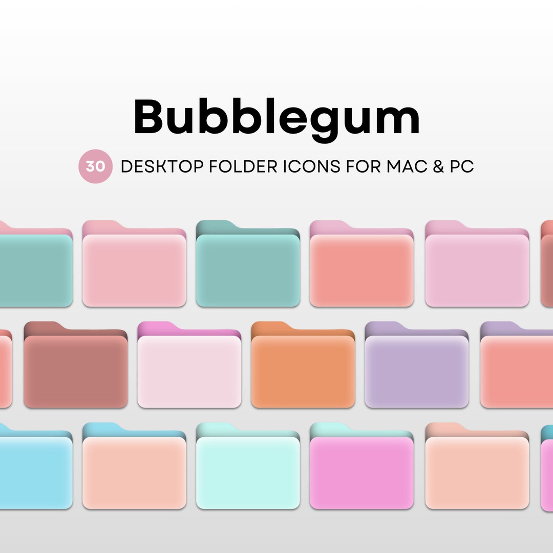 Pink Mac Folder Icons, Mac OS Folders, Desktop File Icons, Pink Mac ...