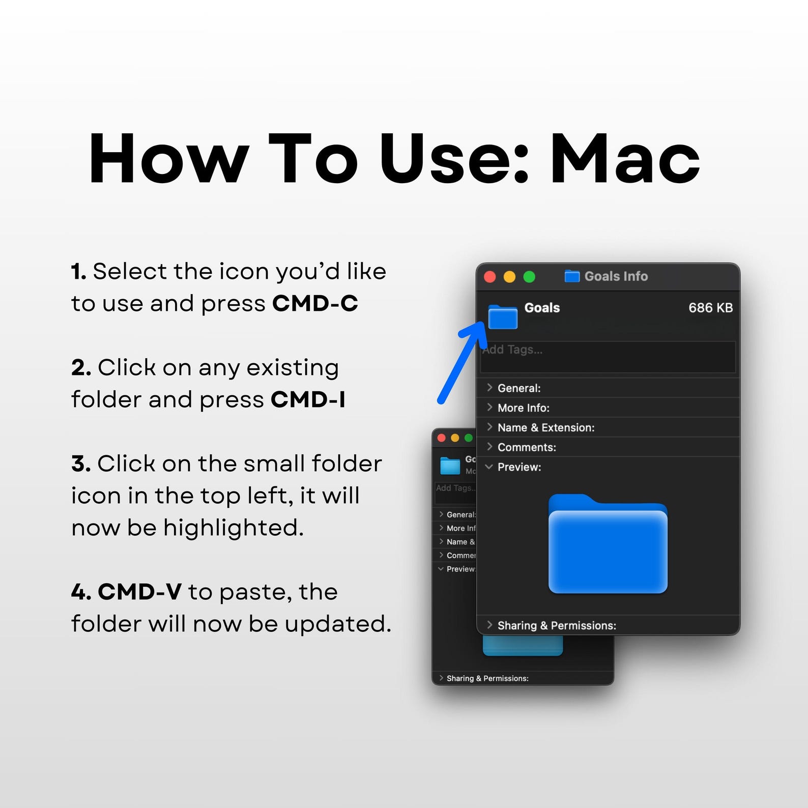 File Folder Icons, Mac Desktop Organizer, Blue File Icons, Mac Folder ...