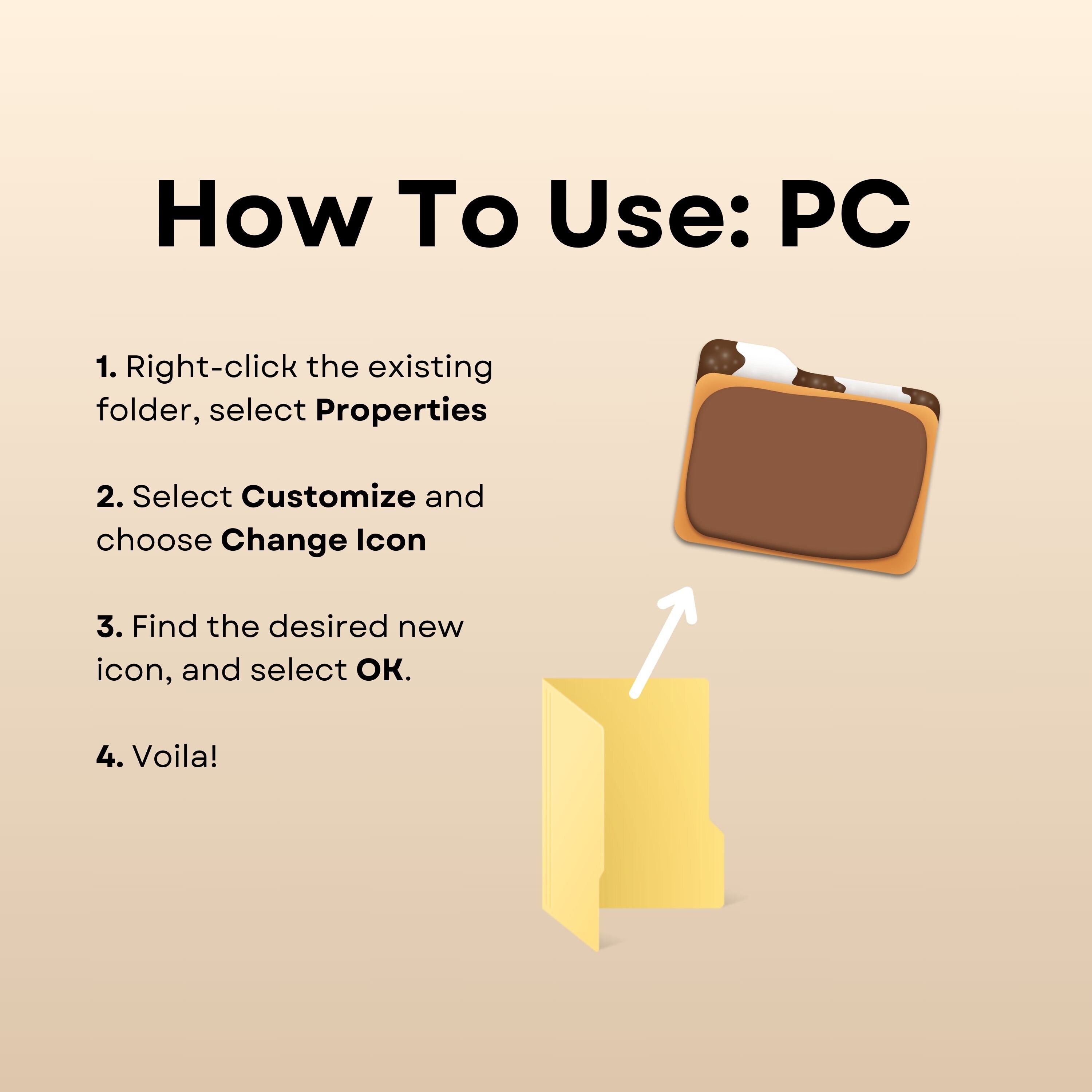 Food Mac & PC Folder Icons, Mac OS Folders, Desktop File Icons, Mac ...