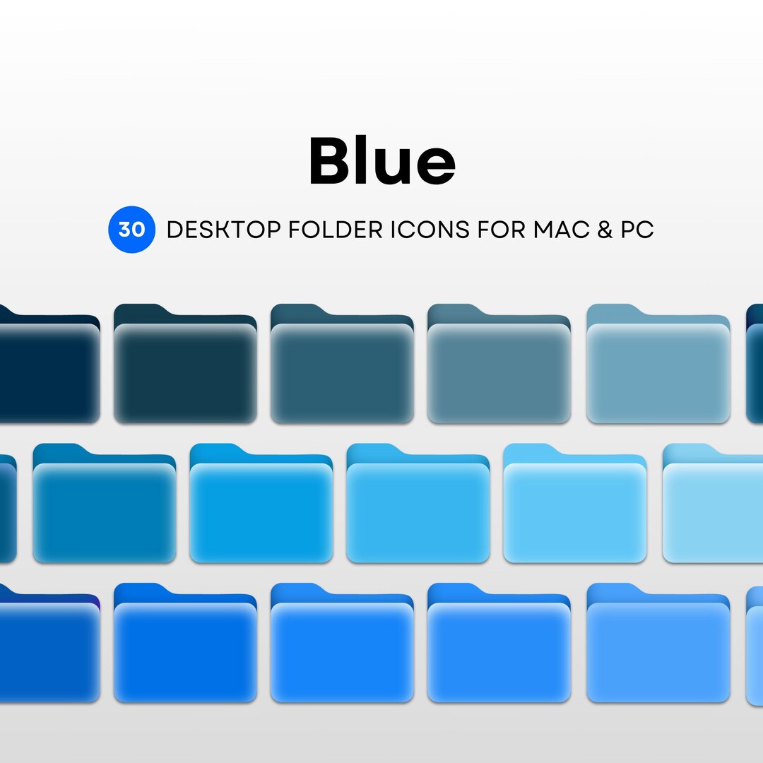 File Folder Icons, Mac Desktop Organizer, Blue File Icons, Mac Folder ...