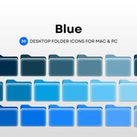 Desktop Folder Icons | Windows 11 Default Blue - Etsy Canada