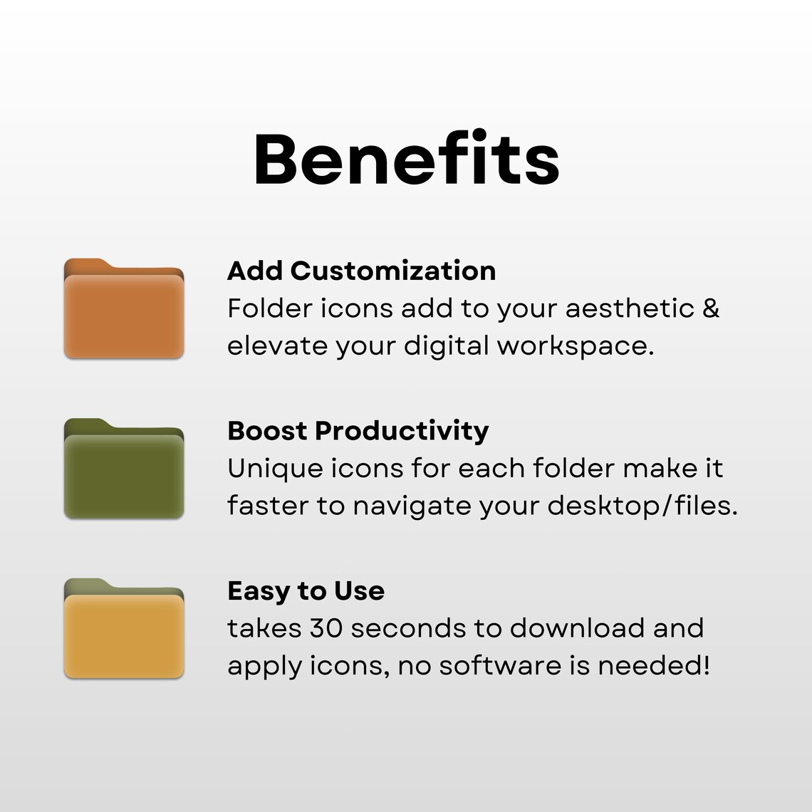 Desktop Folder Icons for Mac, Folder Icon Bundle for Mac OS, Icon Pack ...
