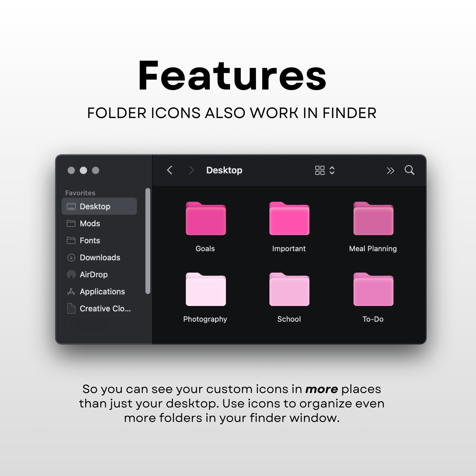 Pink Icons, Pink Icon Pack, Pink Mac, Mac Folder Icons, PC Icon Set ...