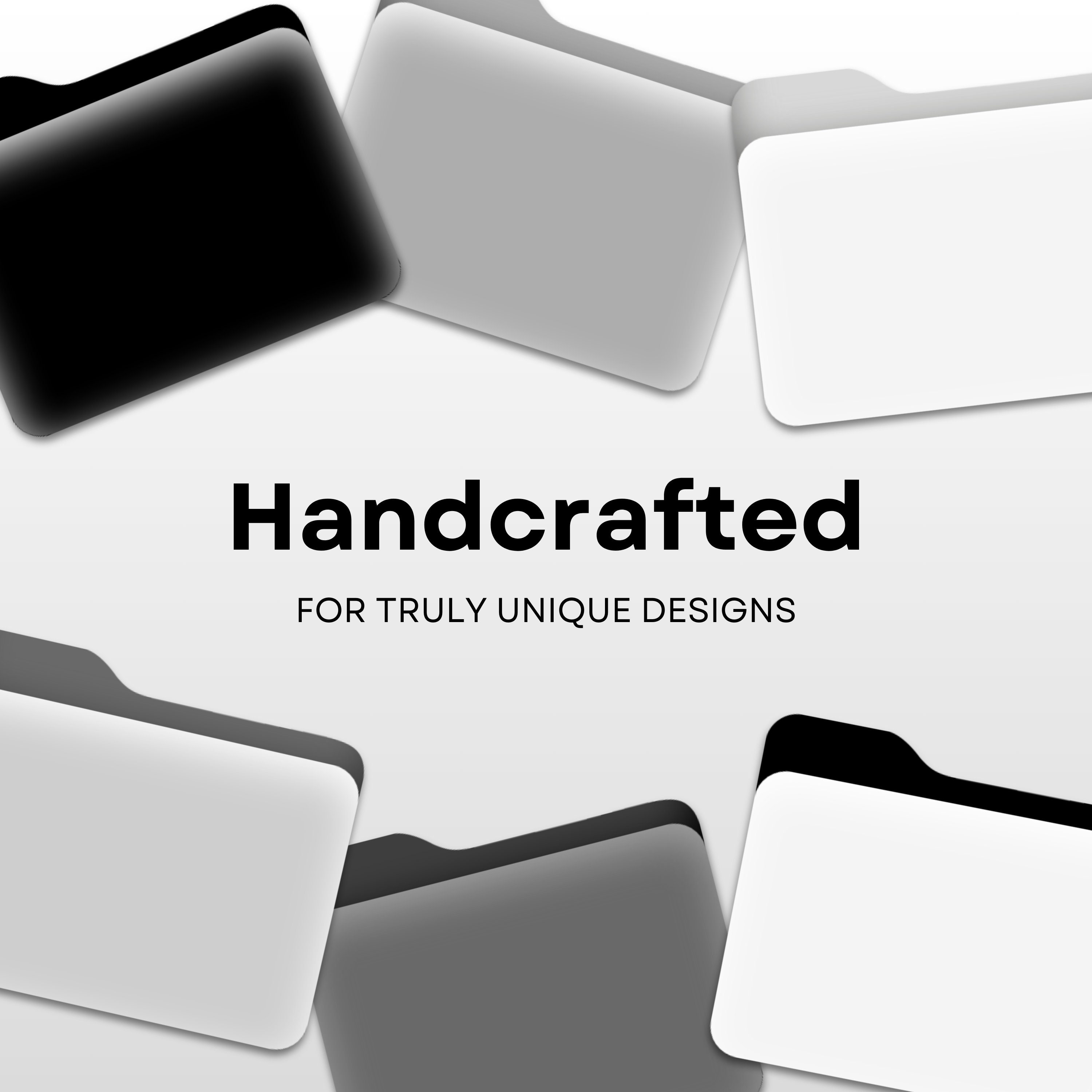 Black and White Folder Icons, Minimalist Desktop Icons for Mac, Folder ...