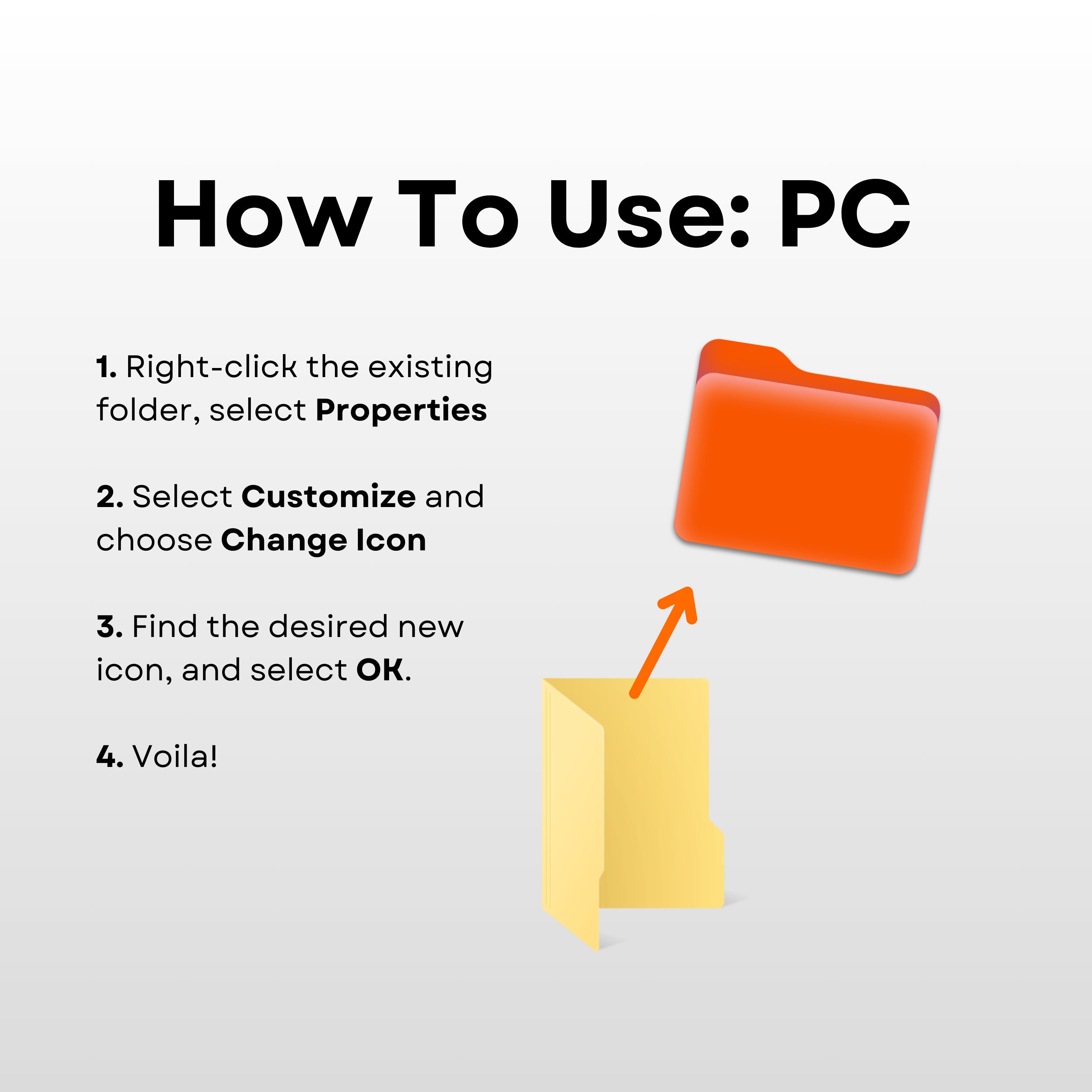 Mac Folder Icons, PC Folder Icons, Orange PNG, Desktop File Icons, Mac ...