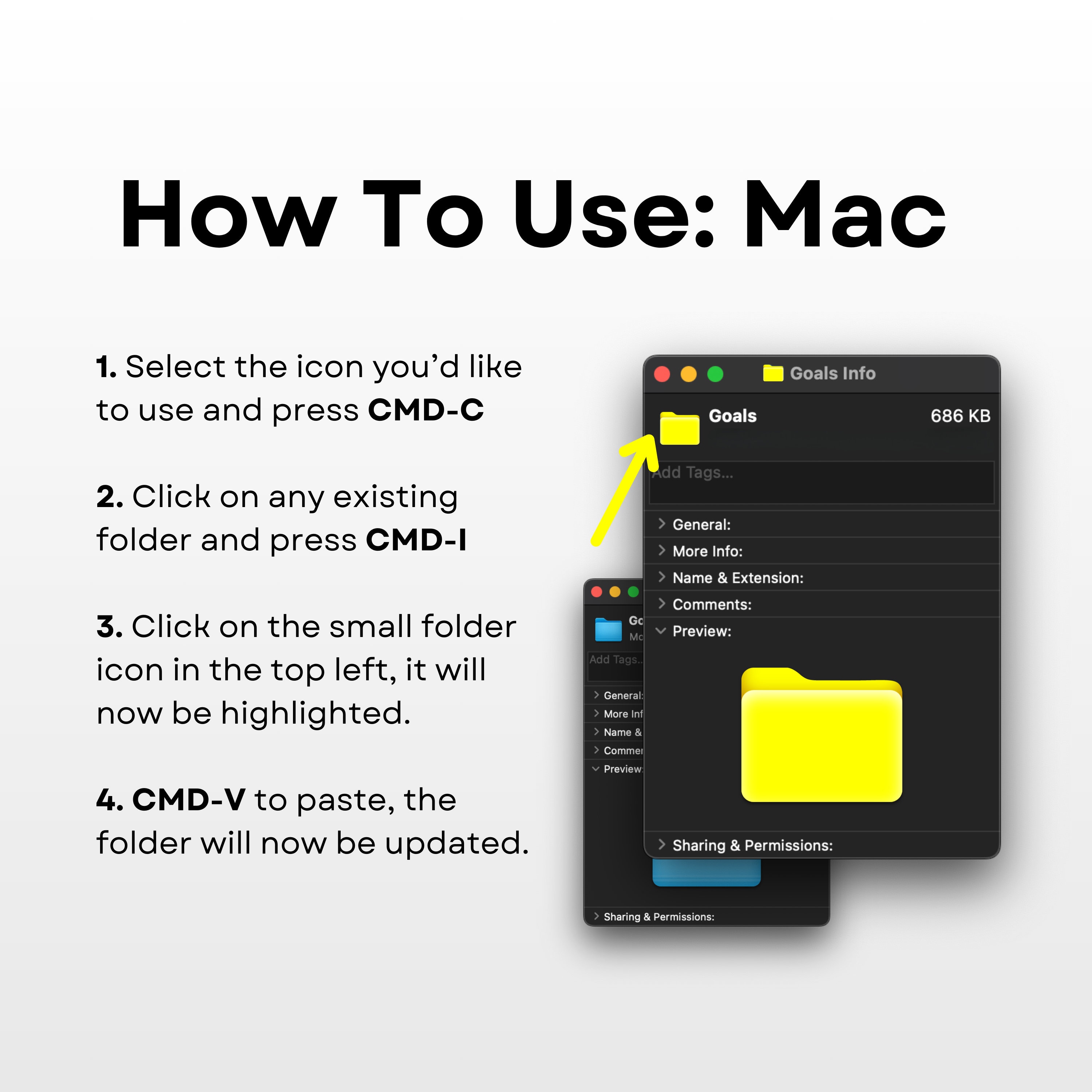 Mac Folder Icons, PC Folders, Desktop File Icons, Yellow Icons, Yellow ...