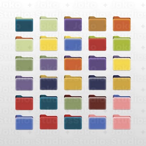 Mac Folder Icons, PC Folders, Colorful Desktop File Icons, Mac ...