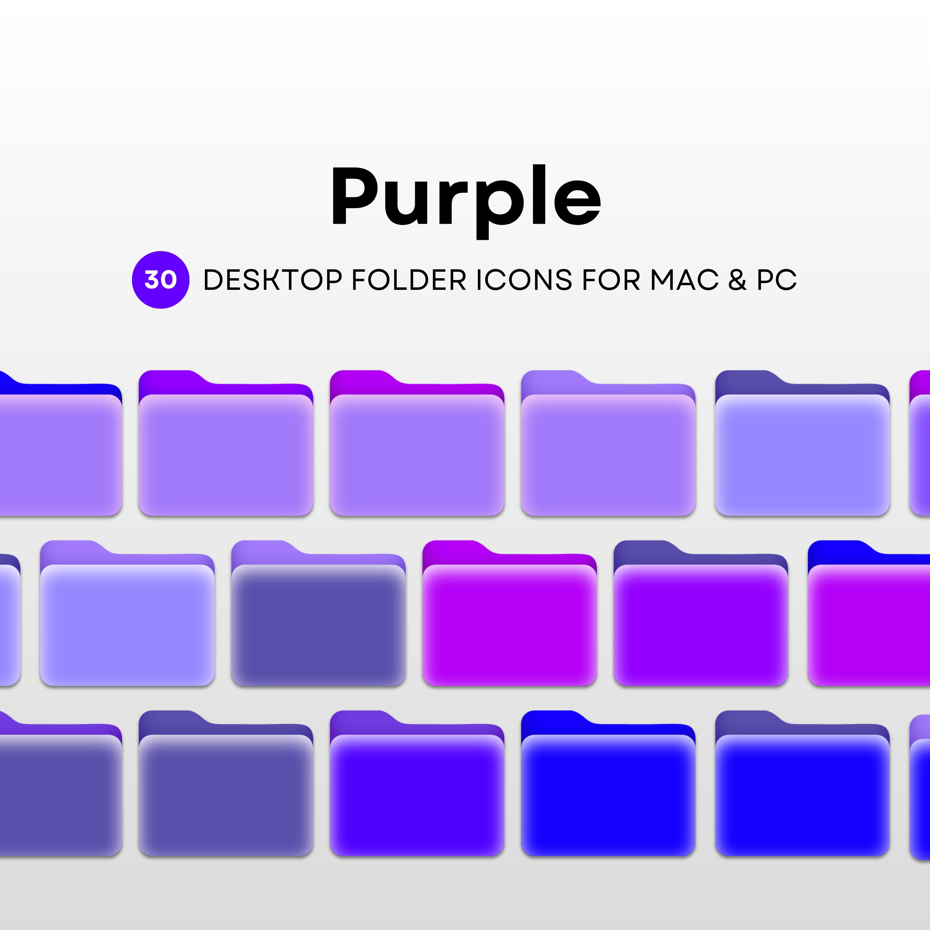 Purple Icons, Purple Icon Pack, Purple Mac, Mac Folder Icons, PC Icon ...