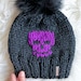 Classic Skull Beanie Knit PATTERN, Halloween Beanie, Knitting Pattern ...