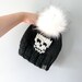 Classic Skull Beanie Knit PATTERN, Halloween Beanie, Knitting Pattern ...