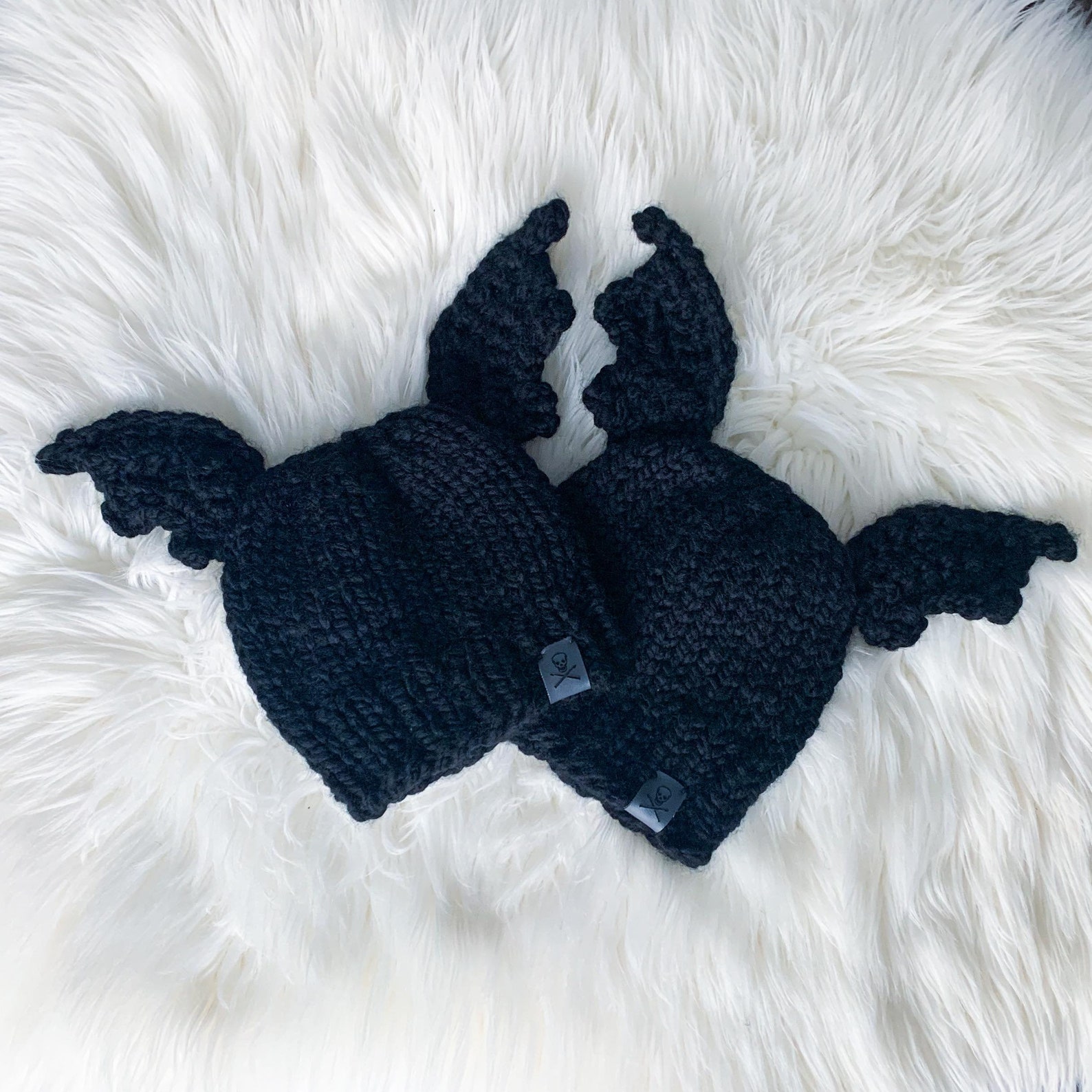 Bat Beanie PATTERN, Knit Crochet Pattern, Halloween Beanie Pattern ...