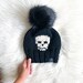 Classic Skull Beanie Knit PATTERN, Halloween Beanie, Knitting Pattern ...