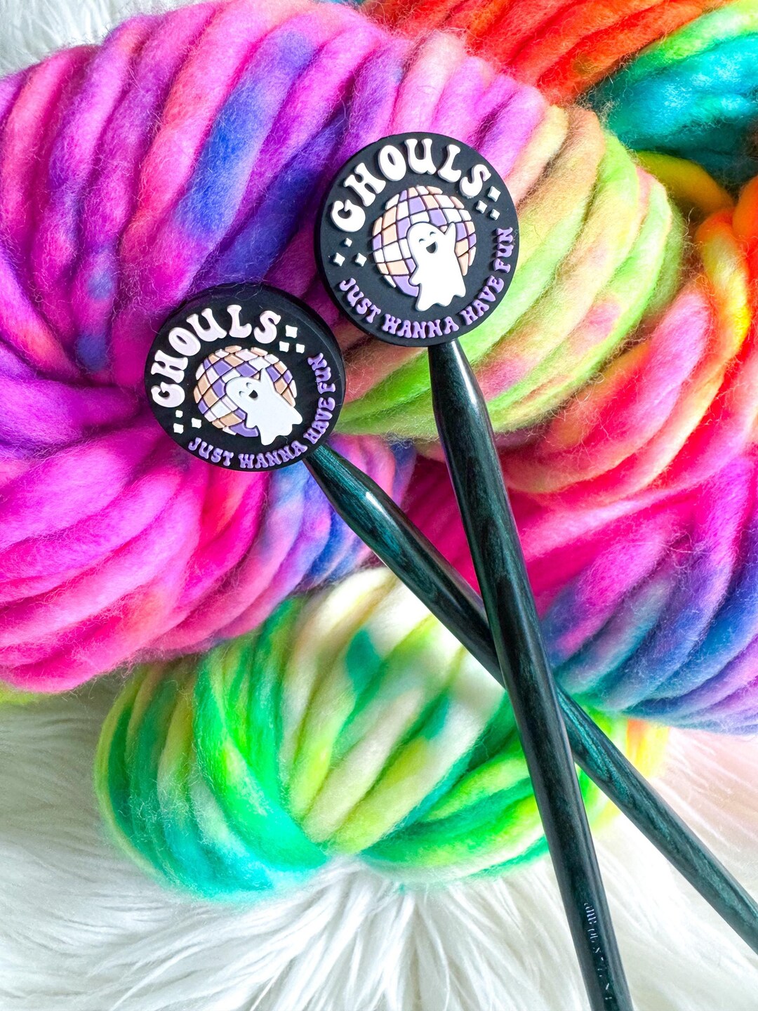 Ghouls Knitting Stitch Stoppers, Point Protectors, Knit Notions, Knit ...