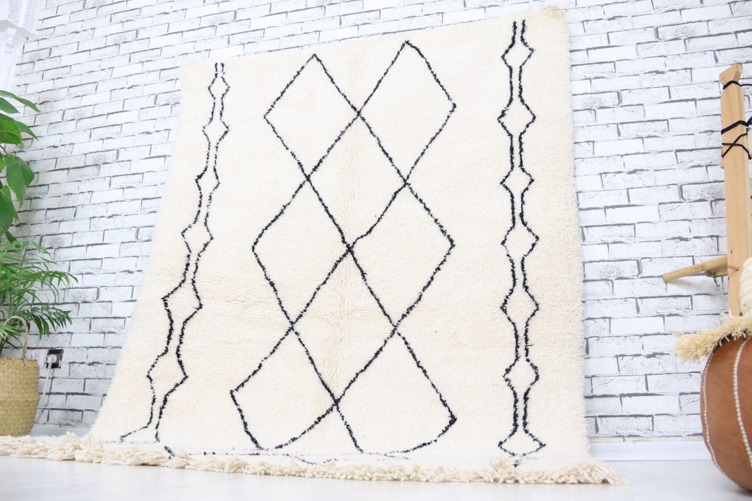 Beni Ourain Rug Authentic Moroccan Rug Custom Beni Ourain Rug Beni Rug ...