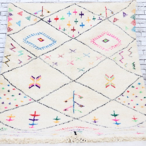 Moroccan Rug 8x11 Beni Ourain Rug Handmade Area Rug | Etsy