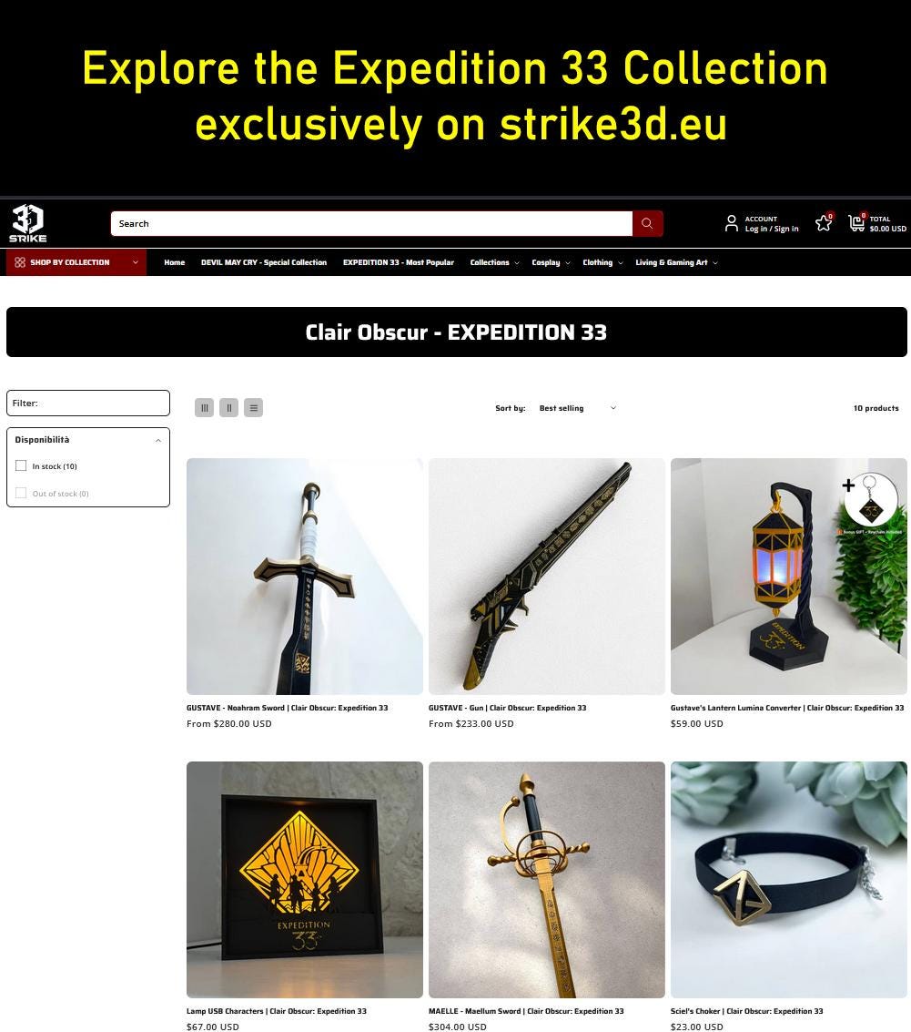 GUSTAVE - Noahram Sword | Clair Obscur: Expedition 33 | EU-USA Free ...