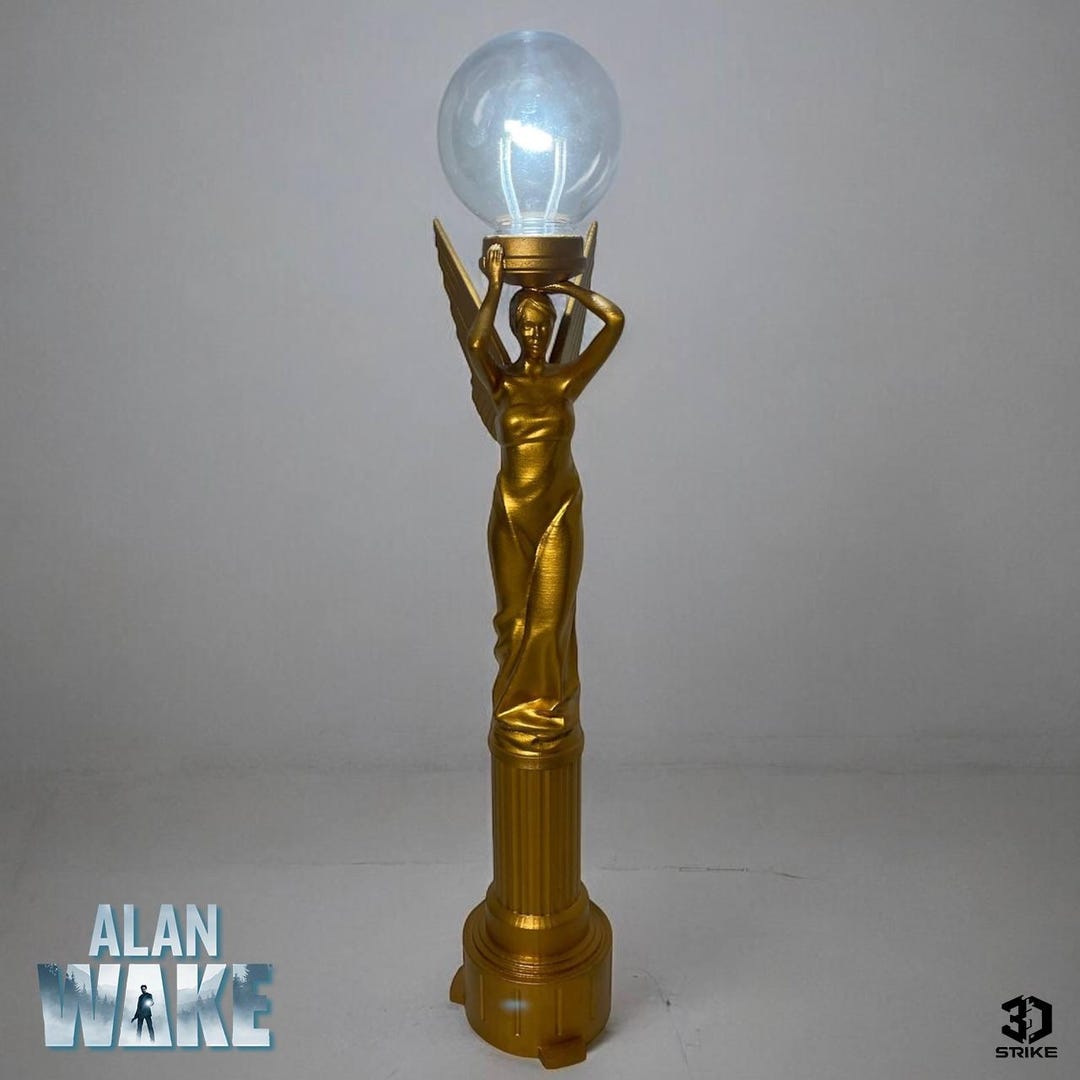 Alan Wake - Angel Lamp With LED Light Cosplay Prop Life-size 35cm\13 ...