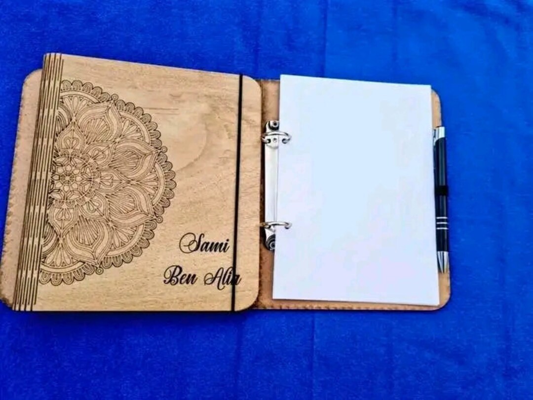 Laser Cut Notebook Cover A5,custom Wood Notebook,valentine Notebook ...