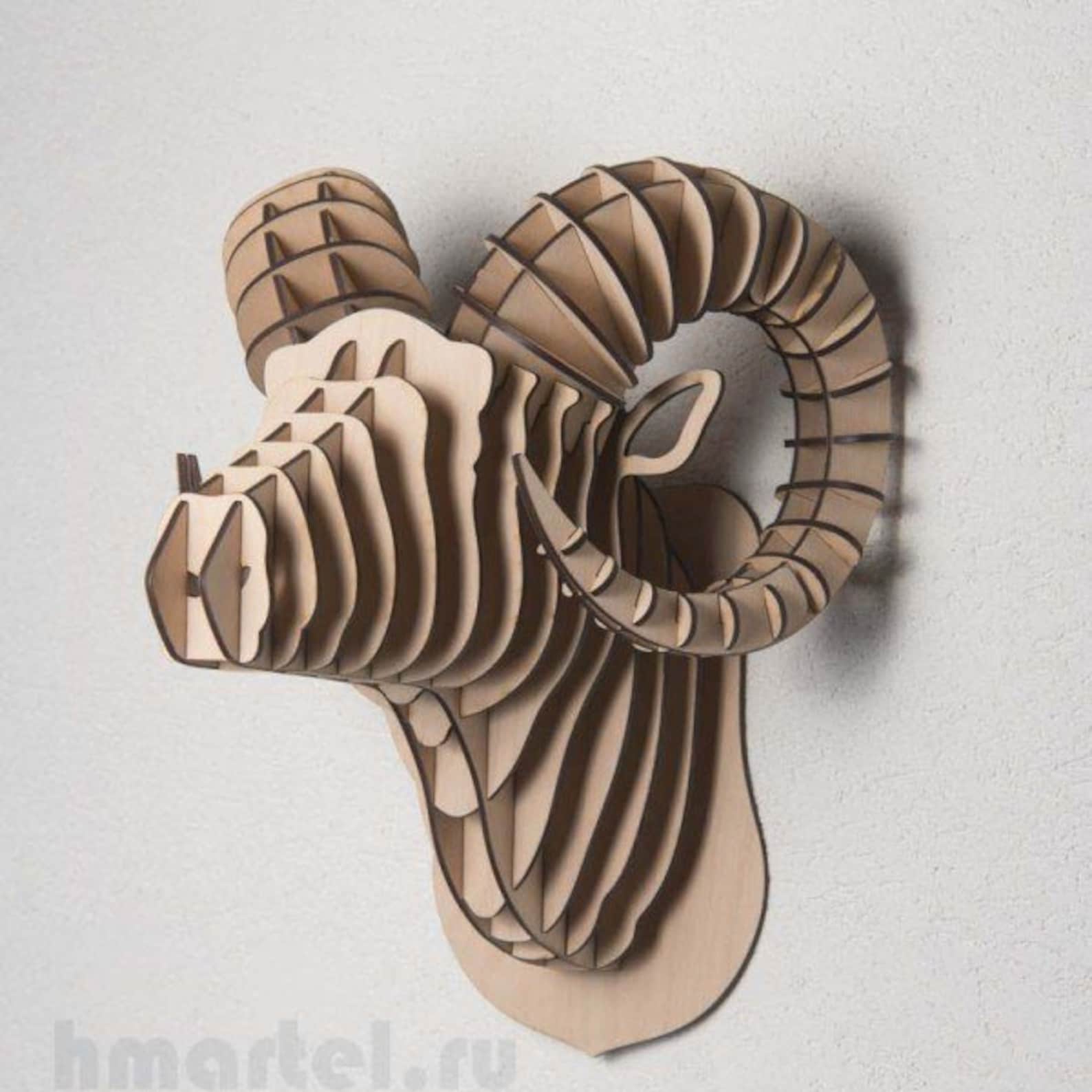 File for Sheep Trophy-laser Cutting. Made for 4mm Material Thickness - Etsy