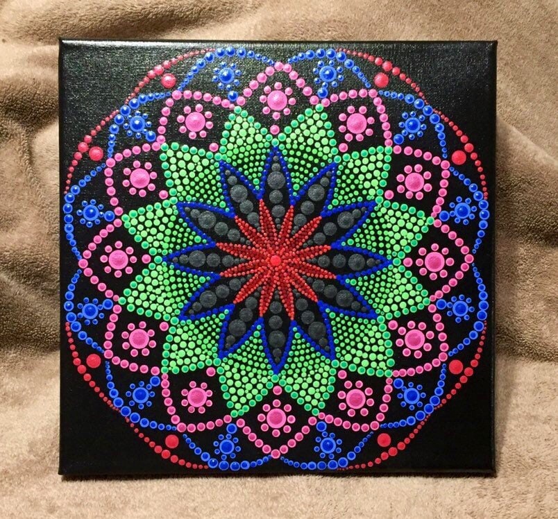 Dot Mandala Flower - Etsy