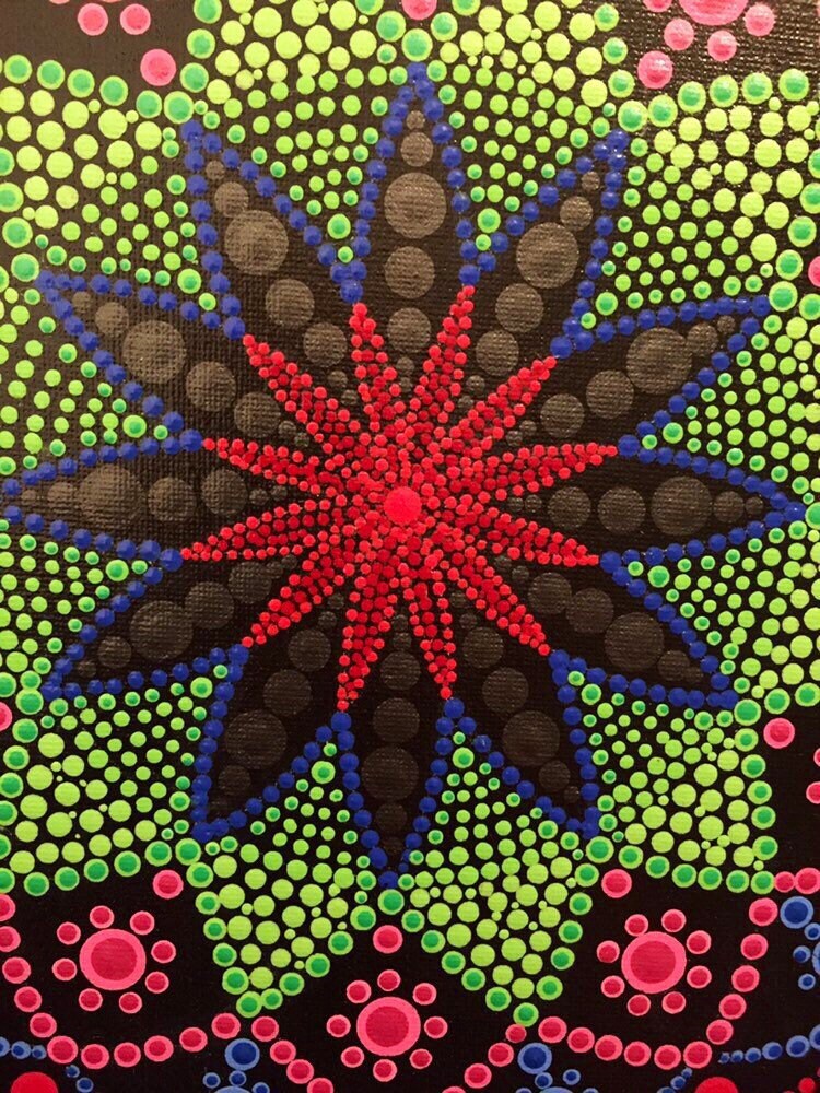 Dot Mandala Flower - Etsy