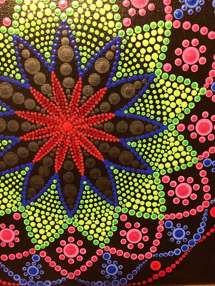 Dot Mandala Flower - Etsy