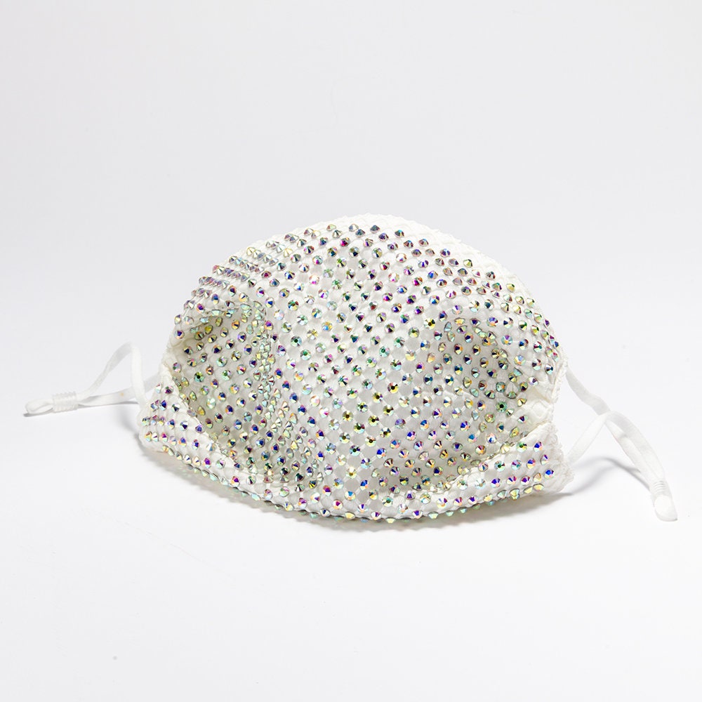 Rhinestone Face Mask Bling Face Mask Cotton Facemask With - Etsy