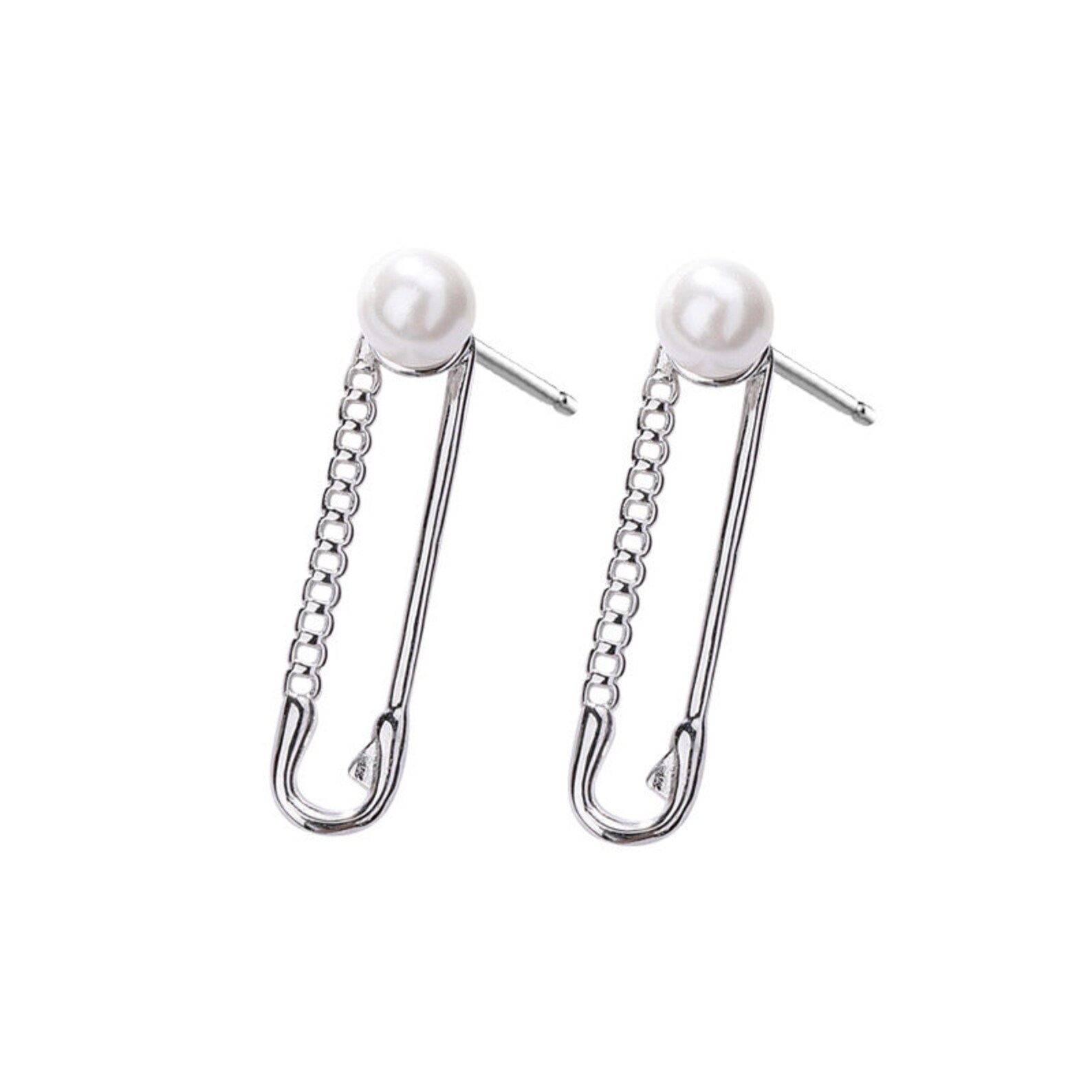 Safety Pin Earrings Threader Earrings Ear Climber Ear | Etsy