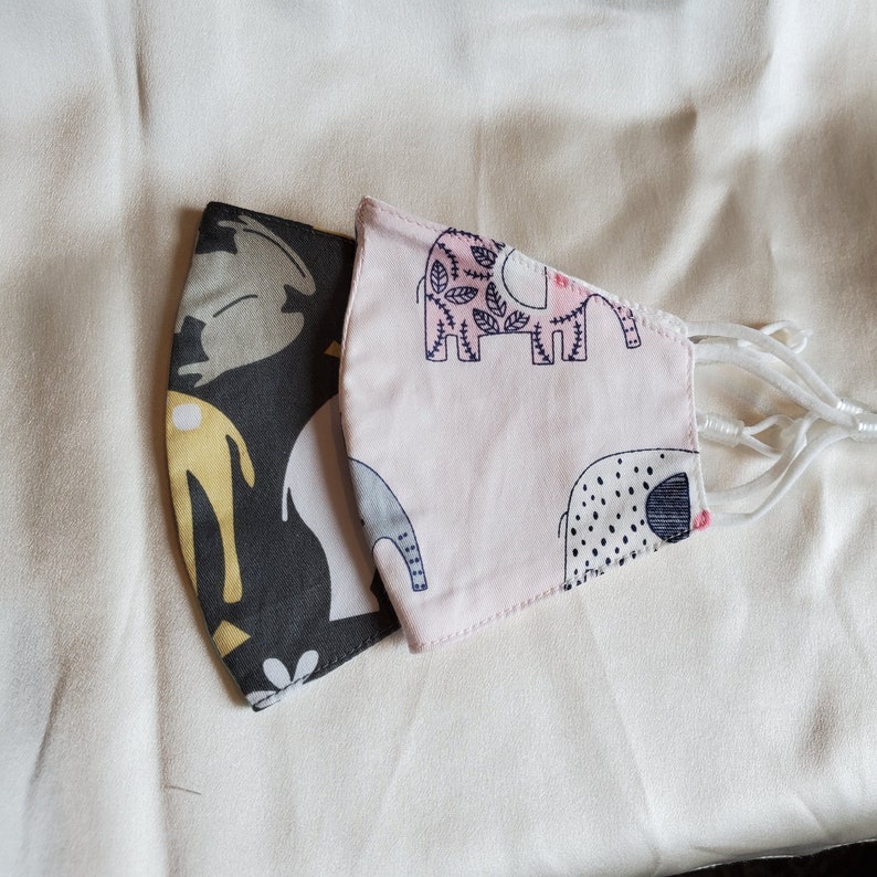 Kid Friendly Face Mask Face Mask With Filter Elephant | Etsy
