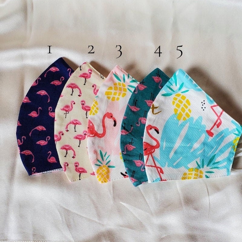 Flamingo Face Mask - Etsy