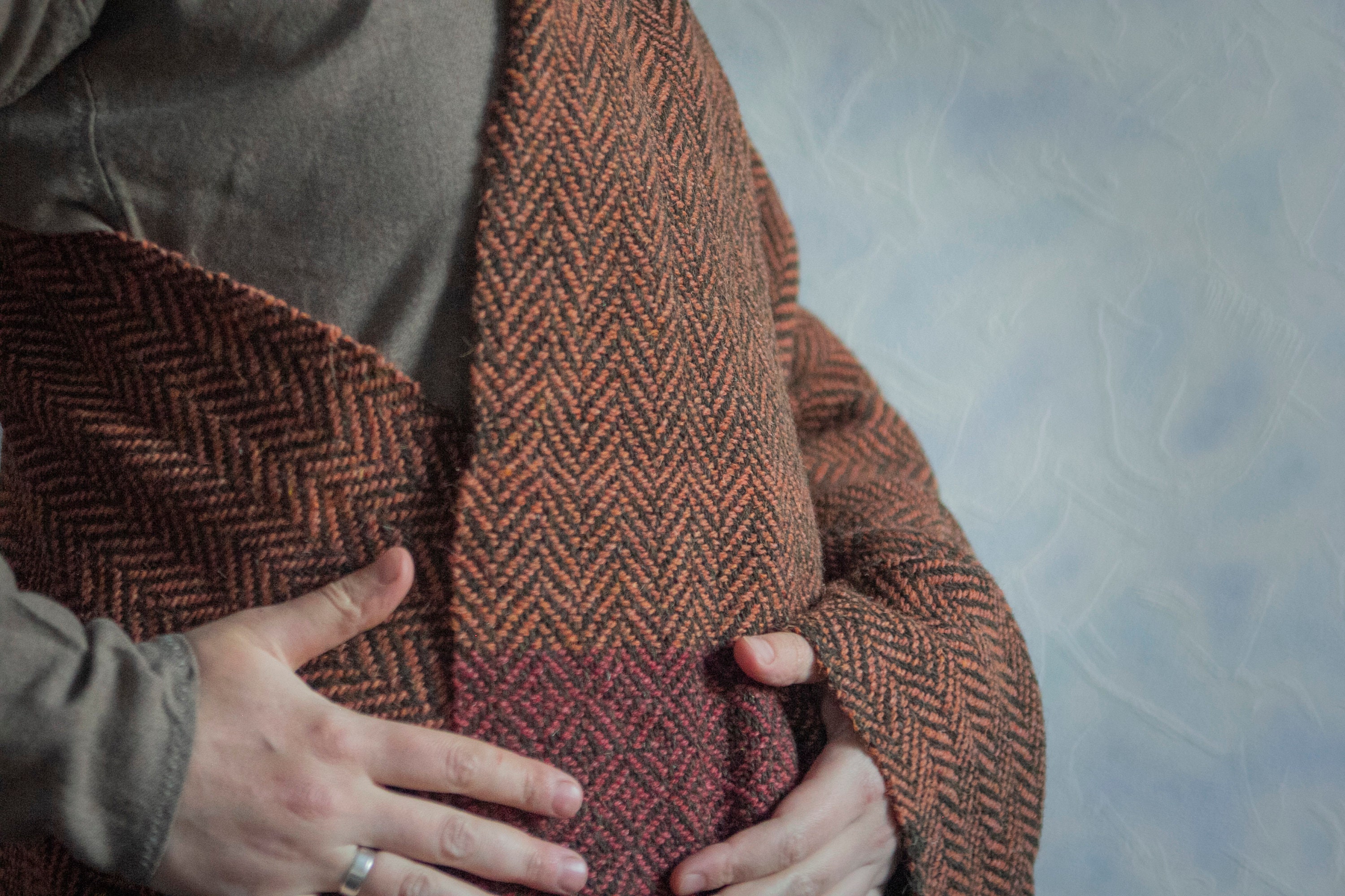 Handwoven Wool Shawl, Viking Cloak, Medieval Mantle, Brown Viking Shawl ...