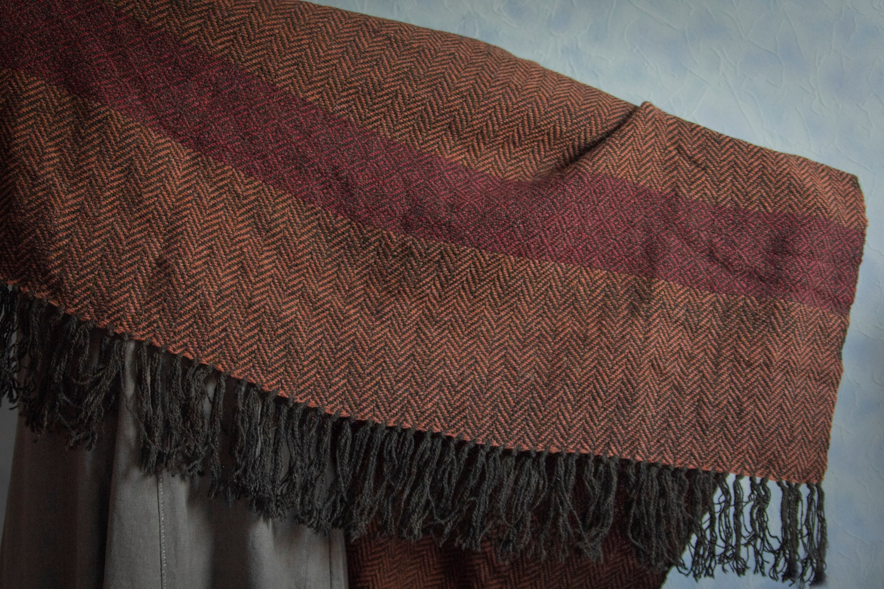 Handwoven Wool Shawl, Viking Cloak, Medieval Mantle, Brown Viking Shawl ...