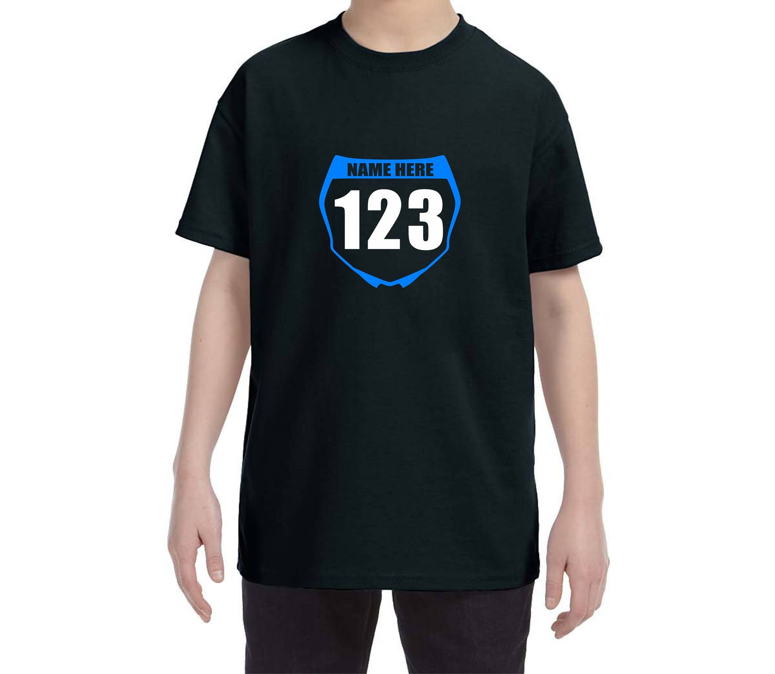 CUSTOM NUMBER PLATE T Shirt Youth Tee Kids Boys Girls Child | Etsy