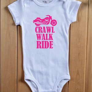 CRAWL WALK RIDE Baby Onesie ® One Piece Shirt Tee Bodysuit Harley ...