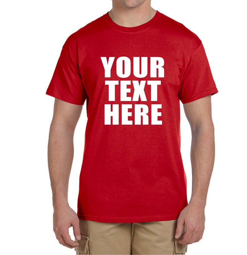 YOUR TEXT HERE T Shirt Tee Unisex Men's Standard Custom - Etsy