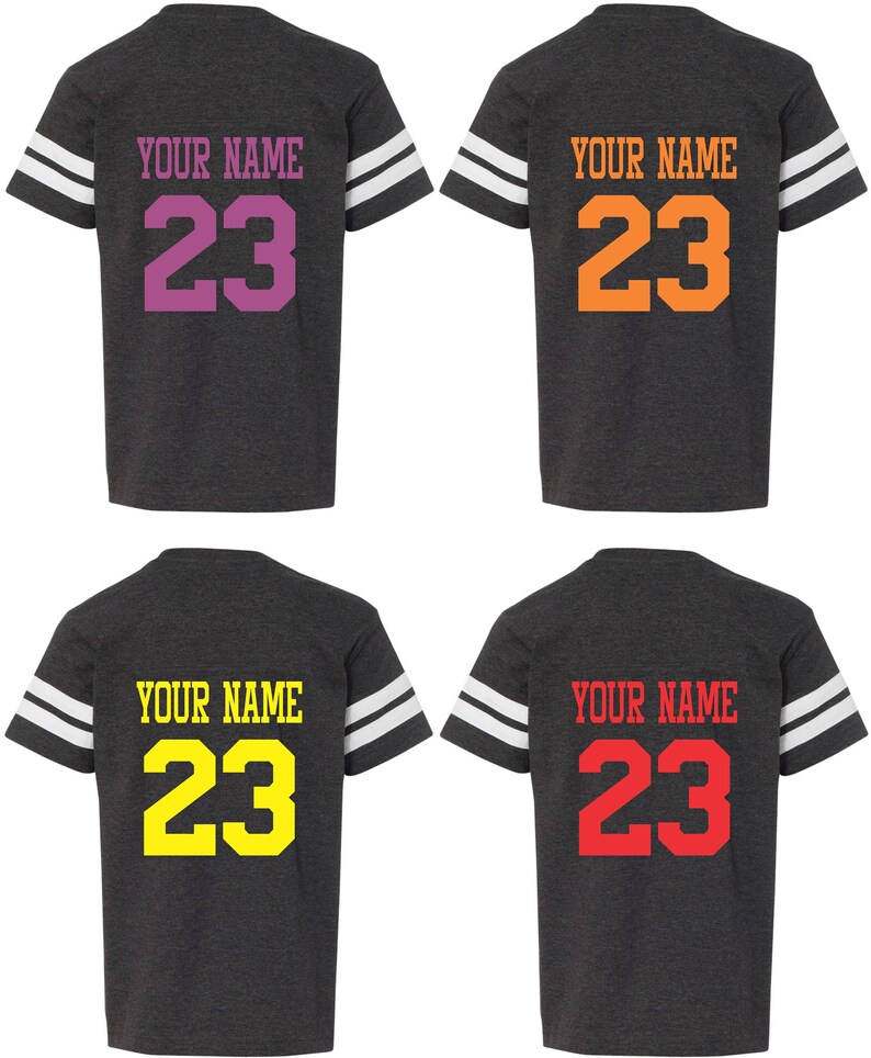 YOUTH CUSTOM JERSEY T Shirt Tee Kids Toddler Child Name Number - Etsy