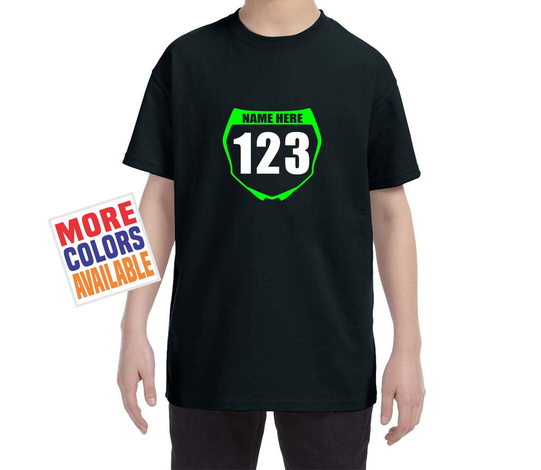 CUSTOM NUMBER PLATE T Shirt Youth Tee Kids Boys Girls Child - Etsy